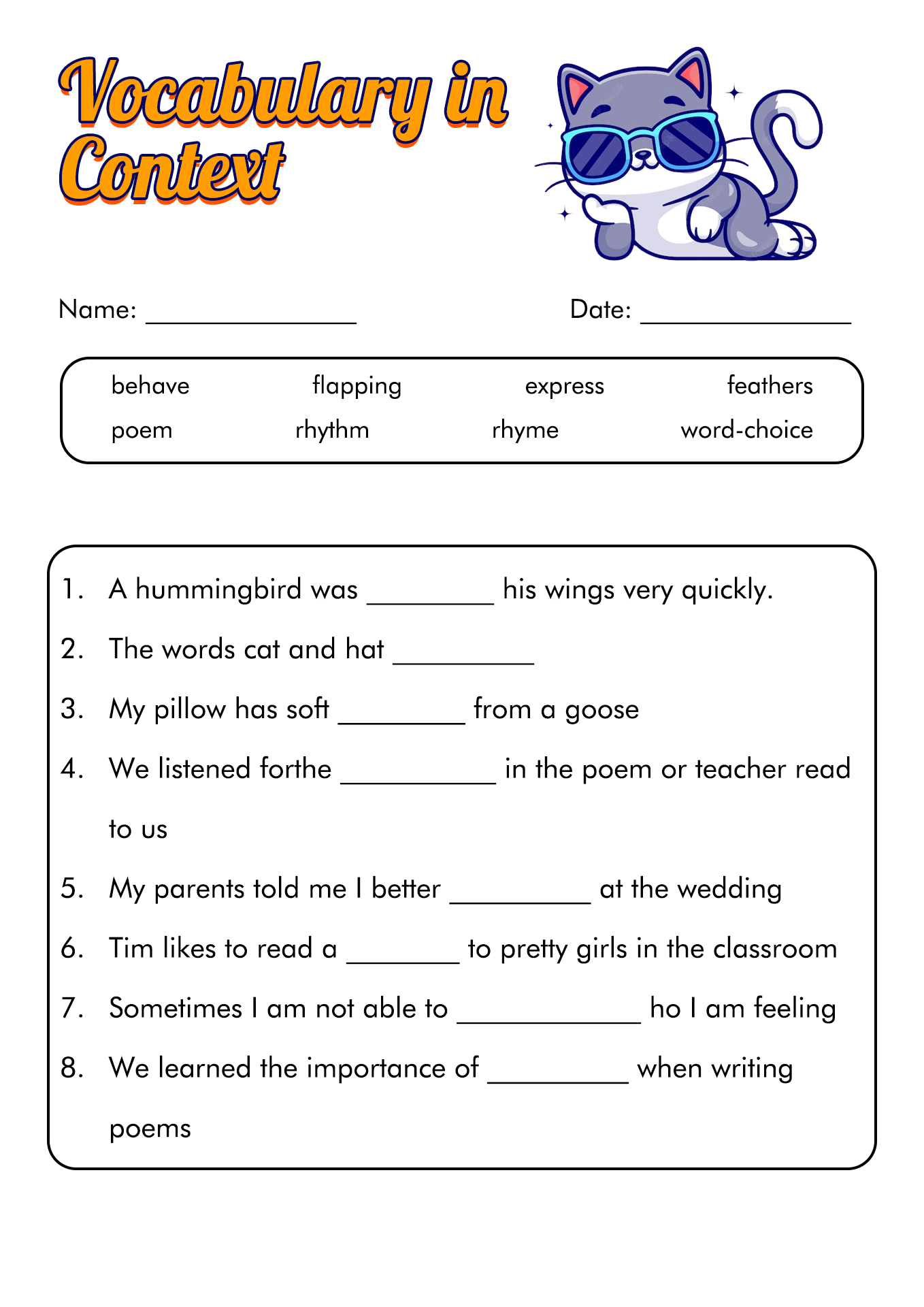 7 English Worksheets For Grade 2 Worksheeto