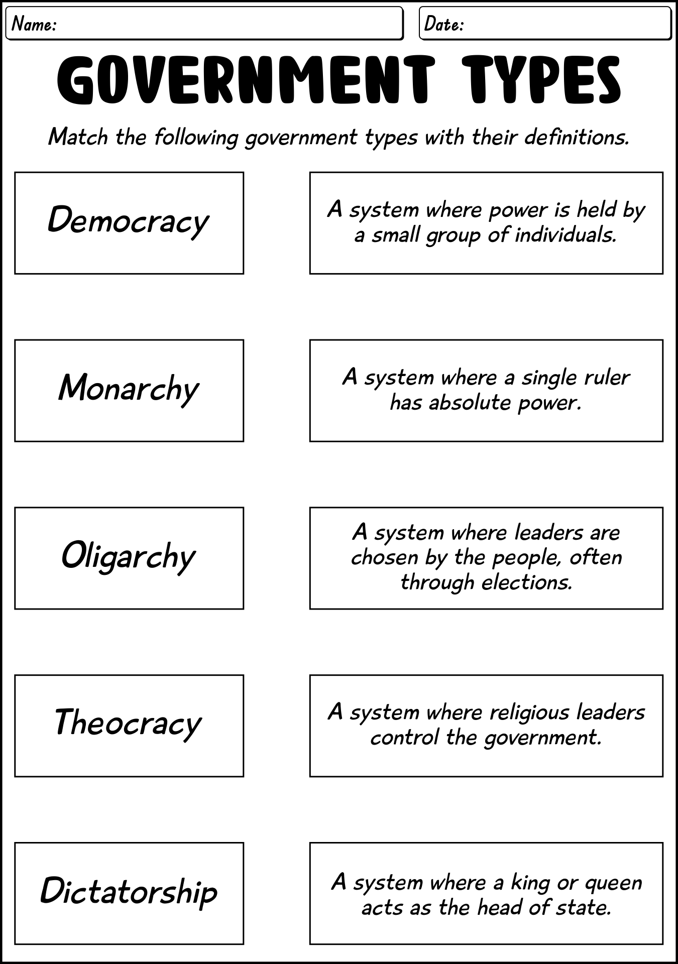 15 Different Types Of Government Worksheet Worksheeto 15 Different Types Of Government Worksheet Worksheeto