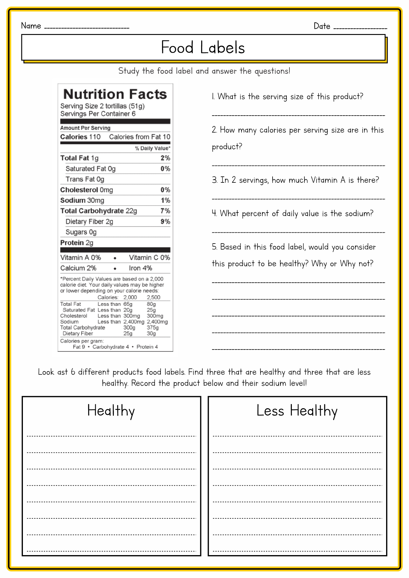 15 Reading Labels Worksheets With Questions Free PDF At Worksheeto