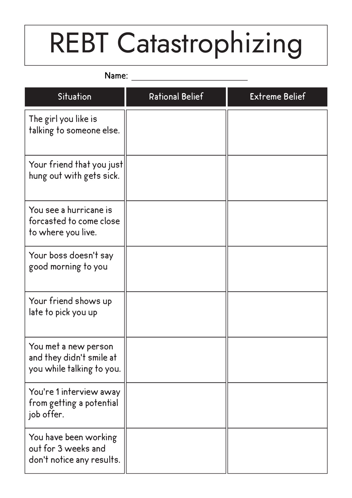 14 Rational Emotive Therapy Worksheet Worksheeto 14 Rational Emotive Therapy Worksheet Worksheeto