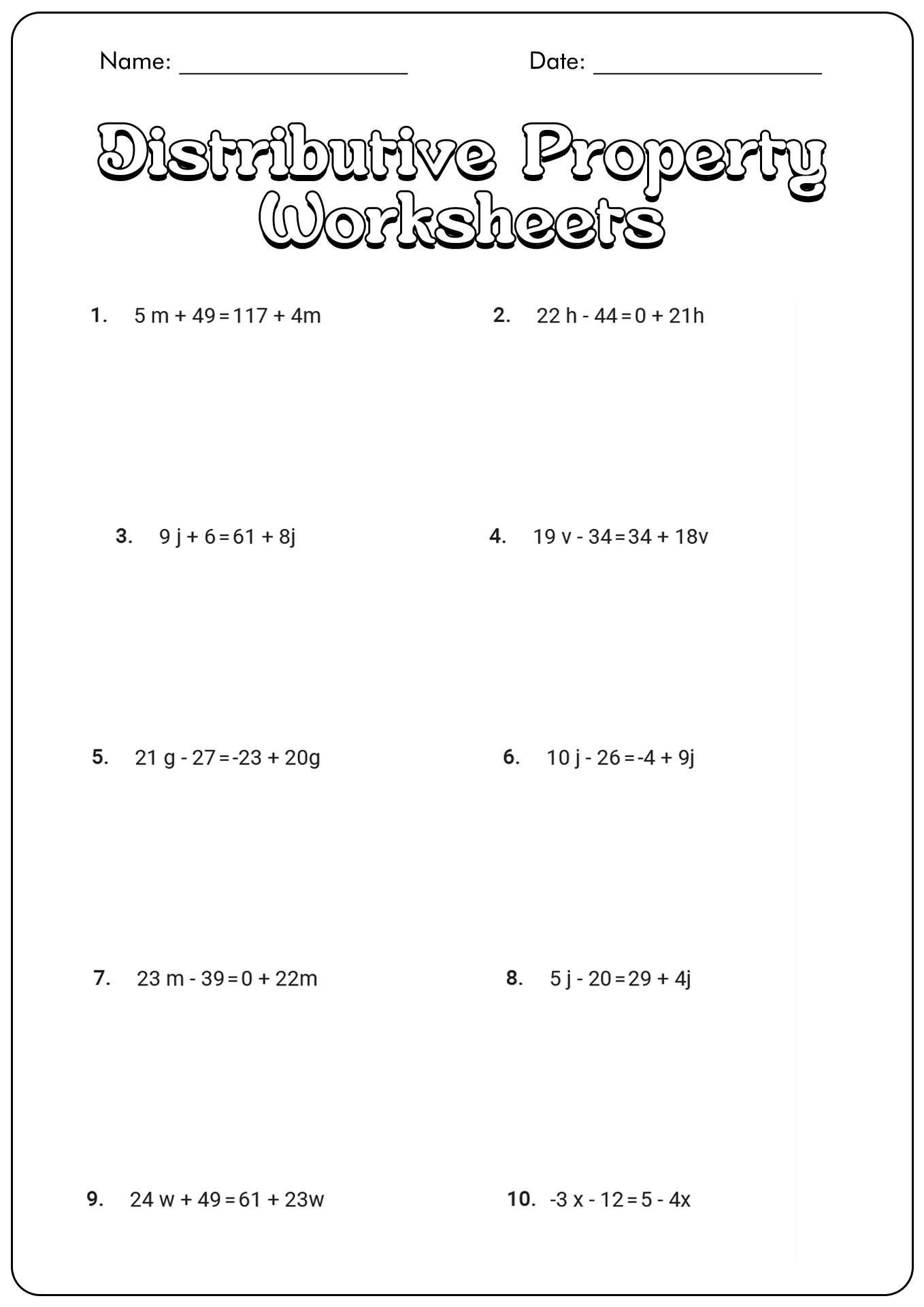 17 Distributive Property Worksheets Grade 7 Free PDF At Worksheeto
