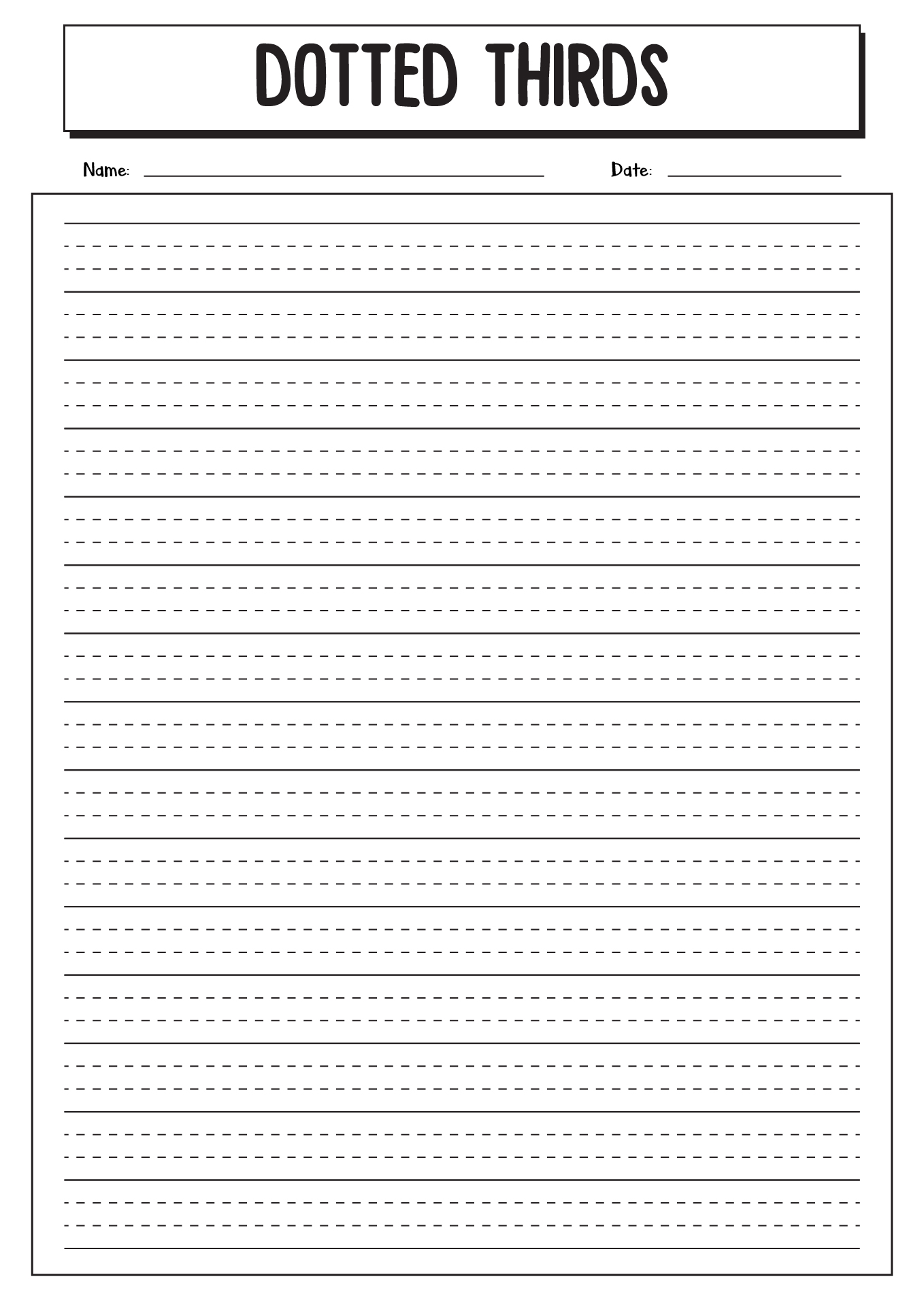 11 Dotted Handwriting Worksheets Worksheeto
