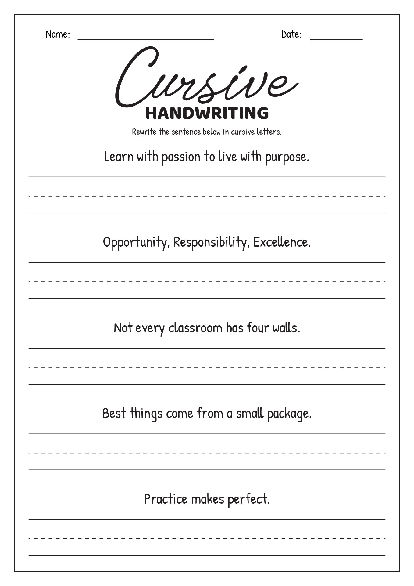 4th Grade Cursive Writing Worksheets Pdf Kidsworksheetfun BCA