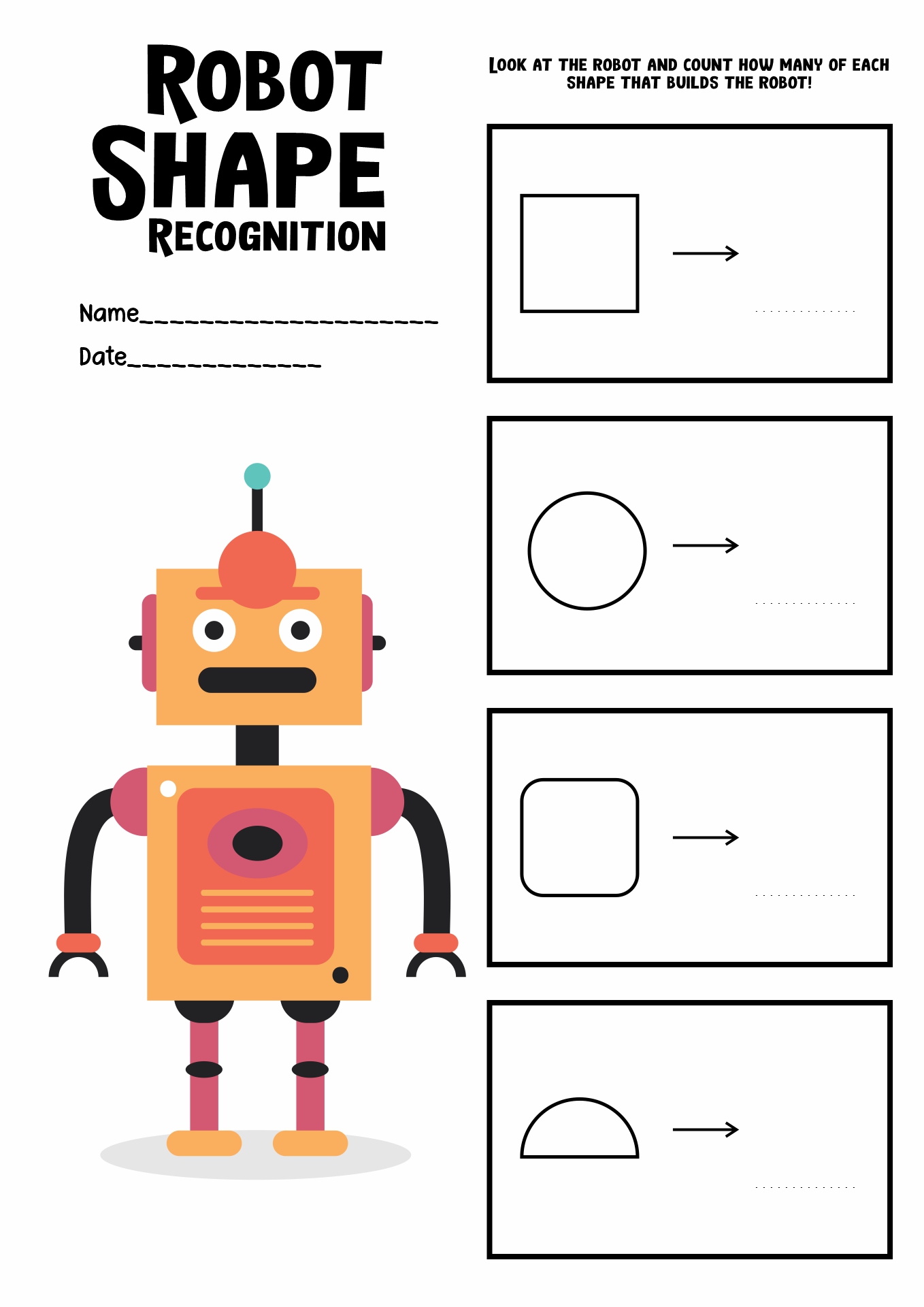 16 Robot Math Worksheets Worksheeto