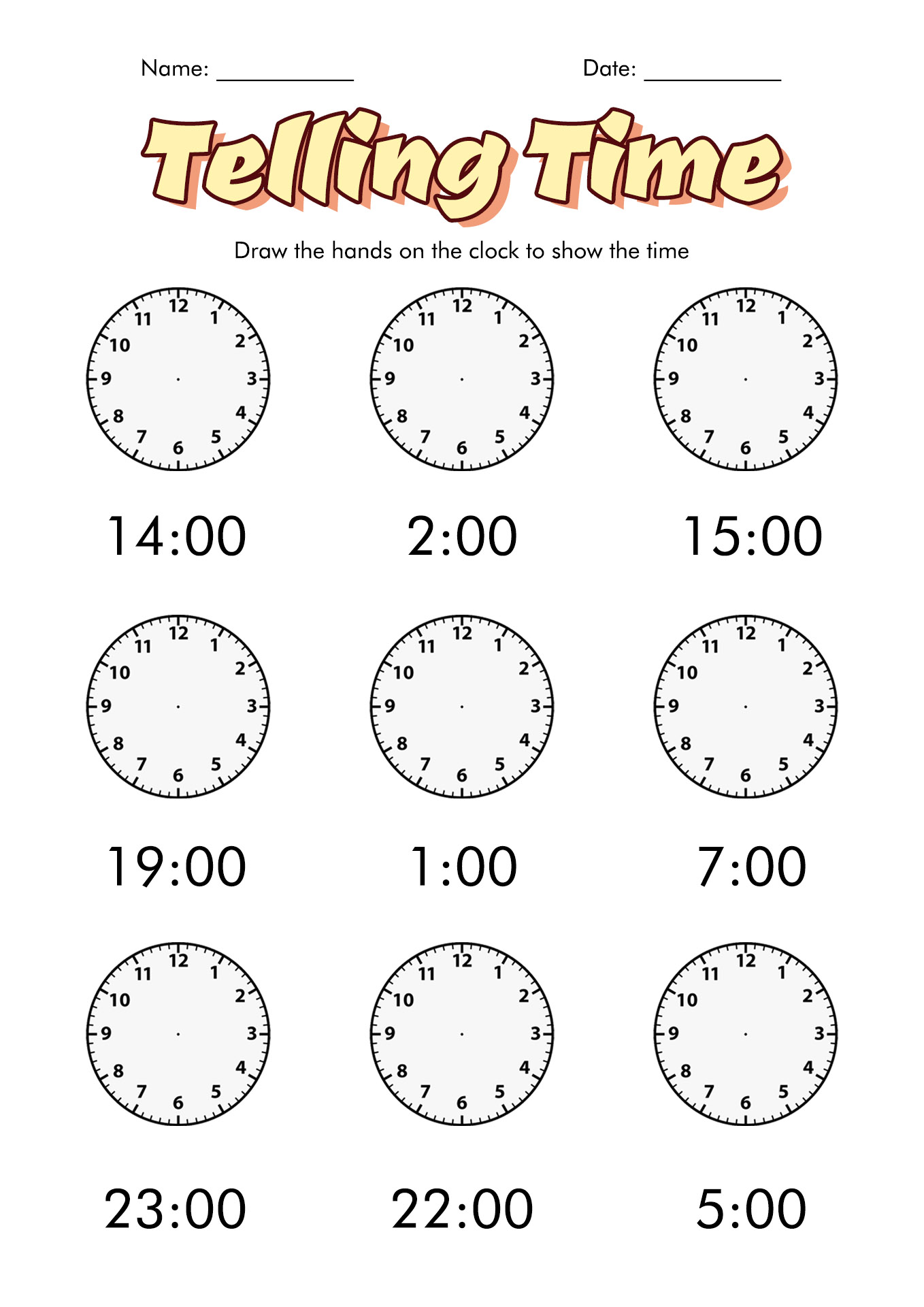15 Time In 15 Minute Increments Worksheet Worksheeto