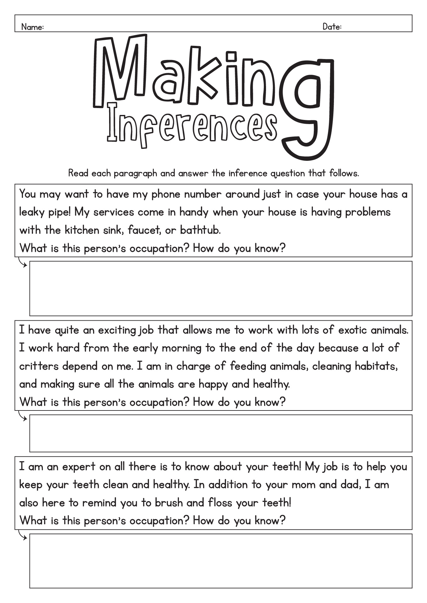 13 Inferences Worksheets With Answers Worksheeto