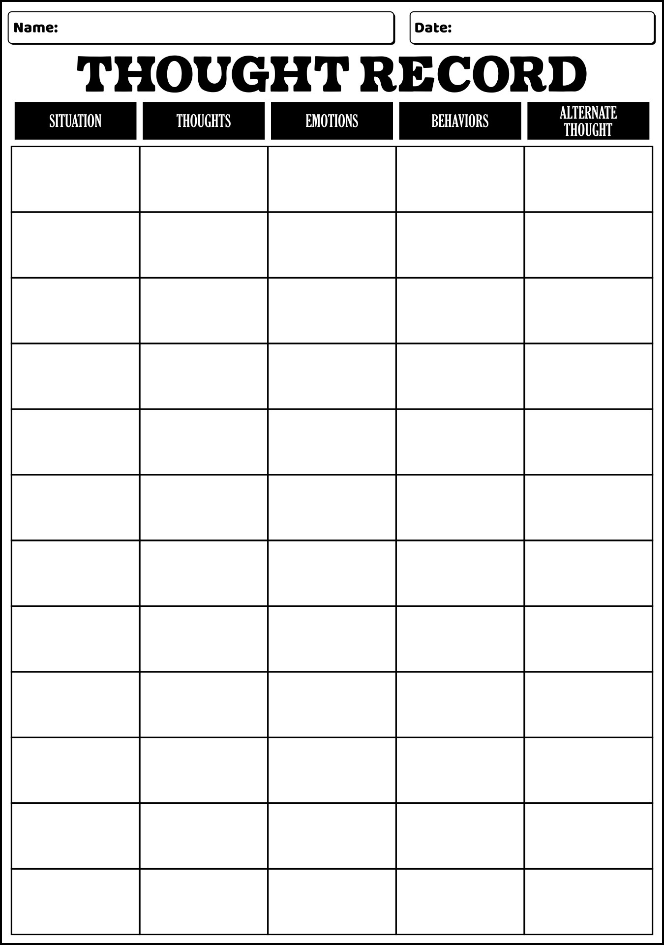 18 Anxiety CBT Worksheets Worksheeto