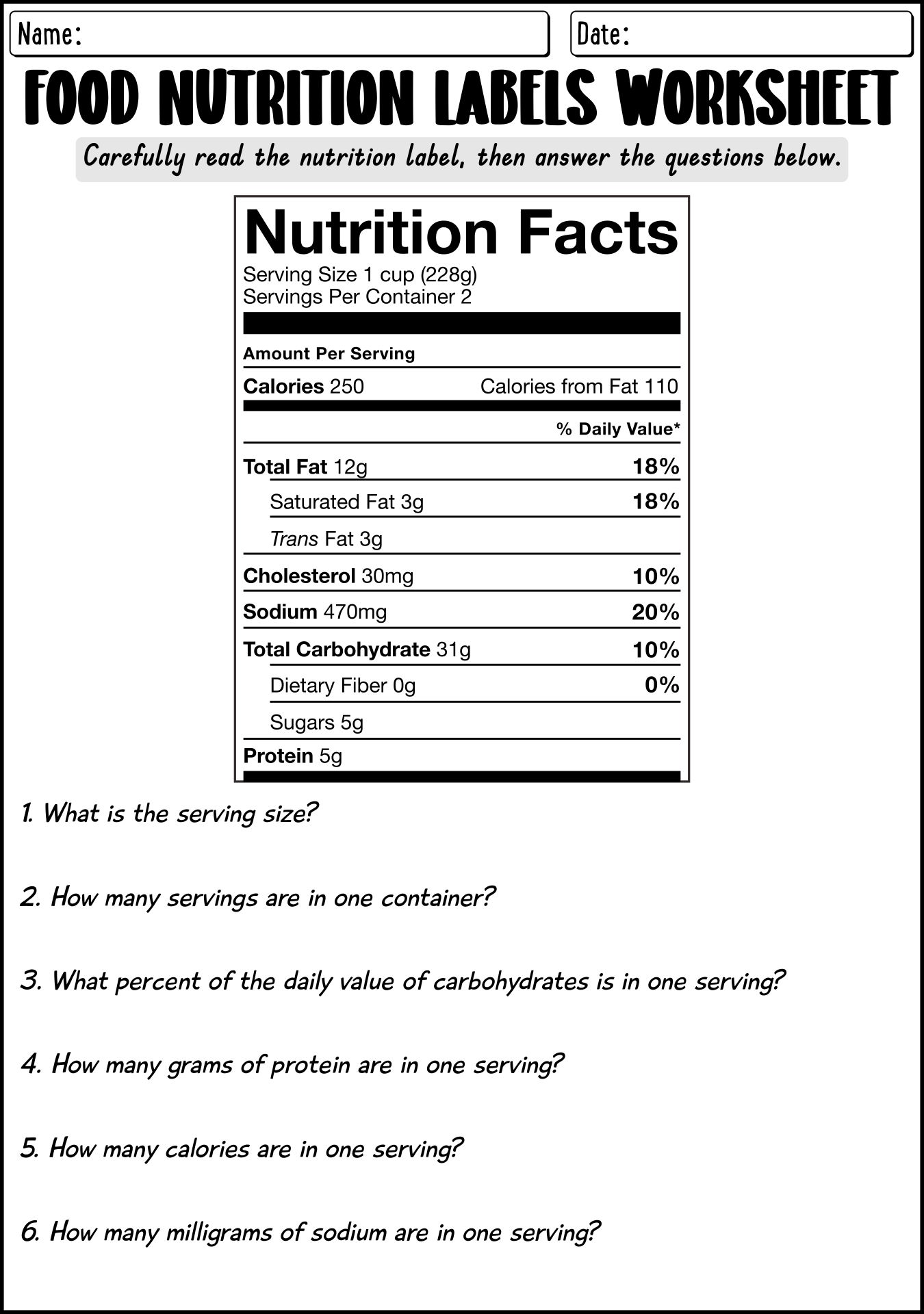 15 Nutrient Worksheets For Students Worksheeto 15 Nutrient Worksheets For Students Worksheeto
