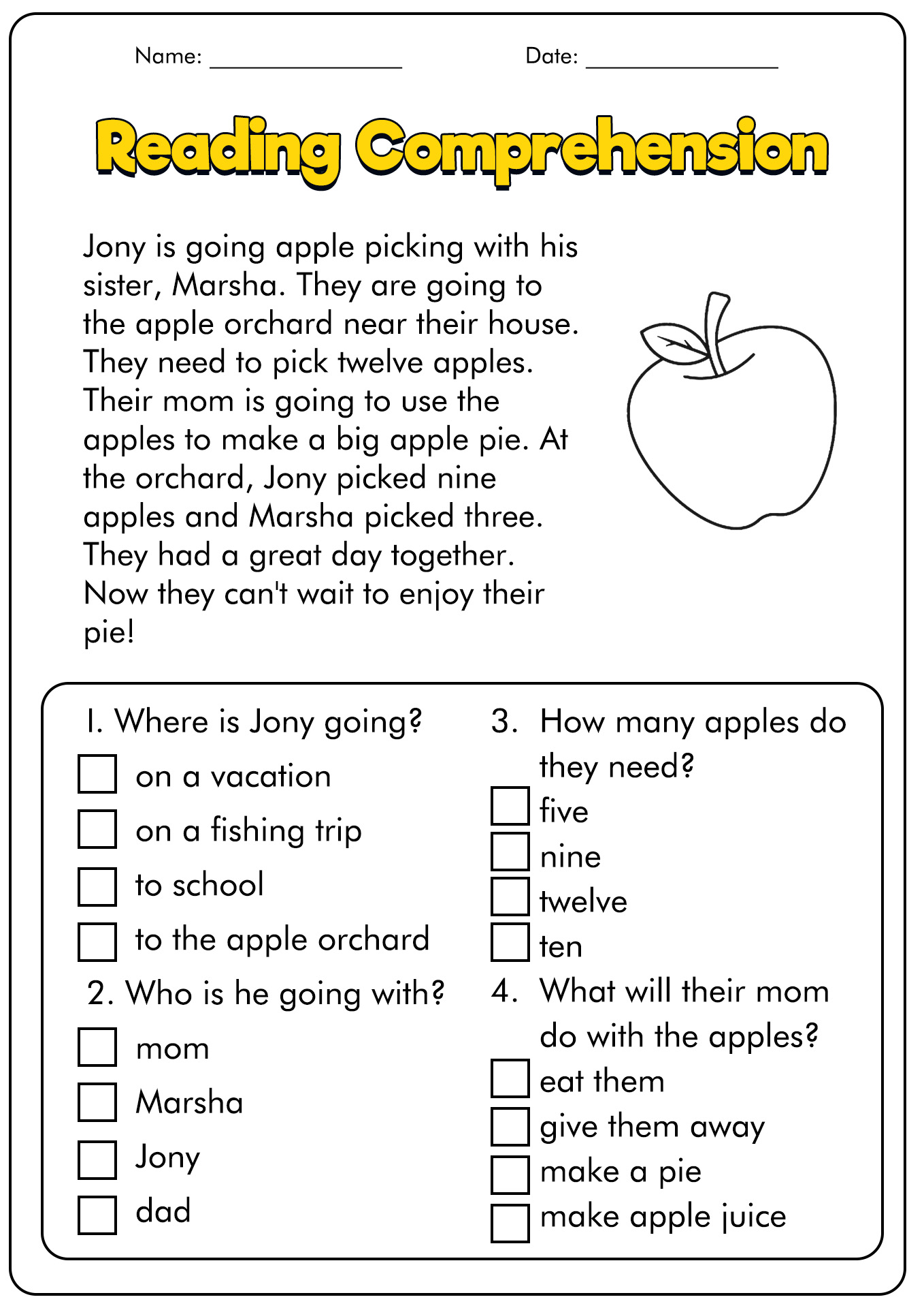 1st Grade Worksheets Reading Comprehension 1st Grade Worksheets Reading Comprehension