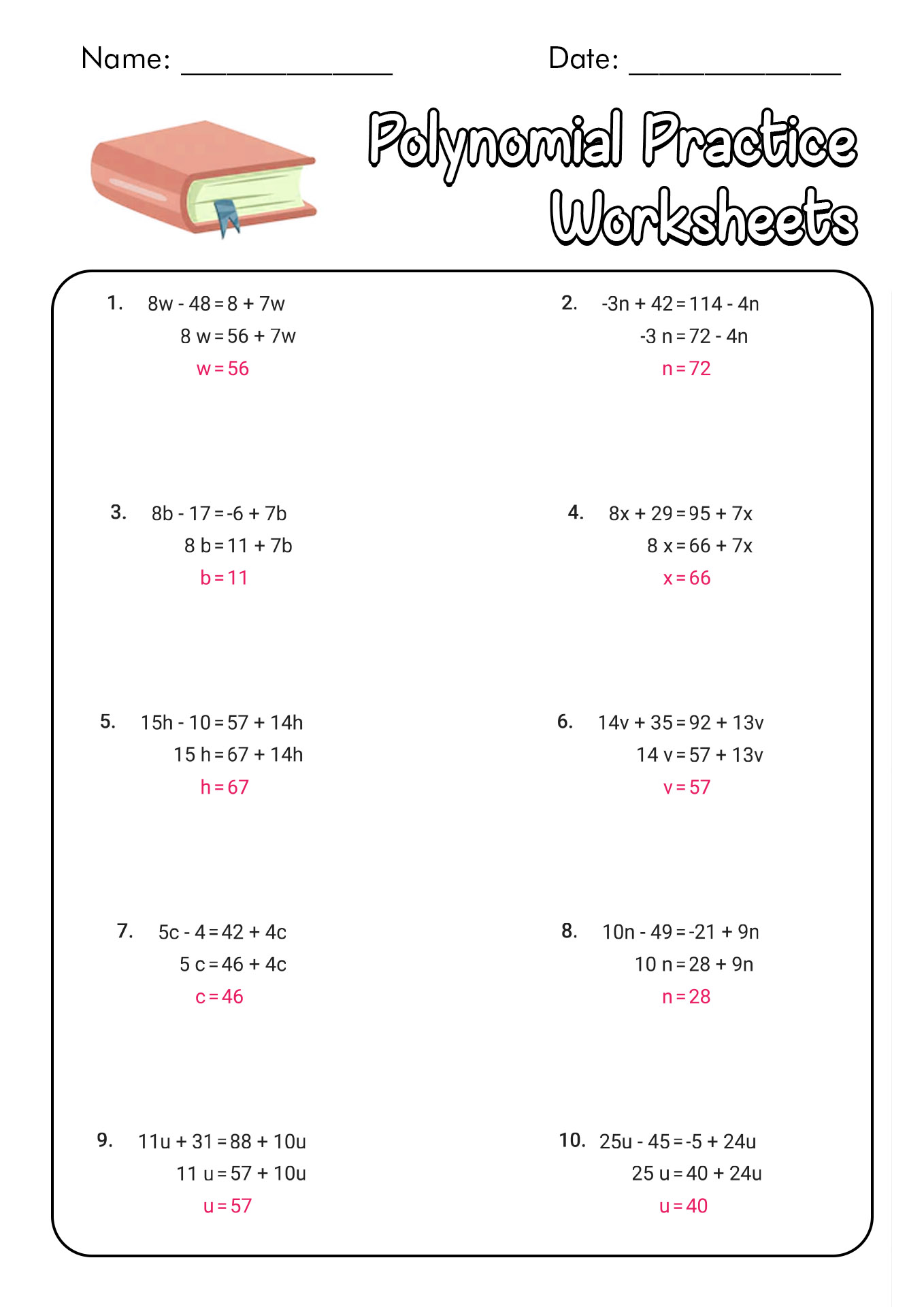 16 Factoring Polynomials Practice Worksheet And Answers - Free PDF at ... 16 Factoring Polynomials Practice Worksheet And Answers - Free PDF at ...