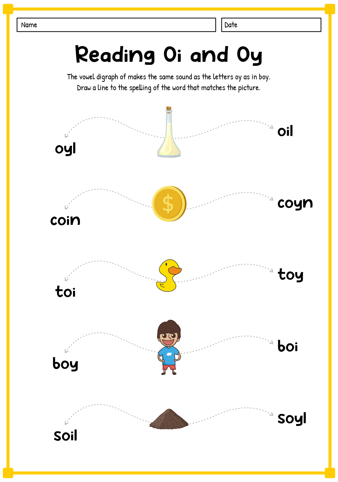 Oy Words First Grade