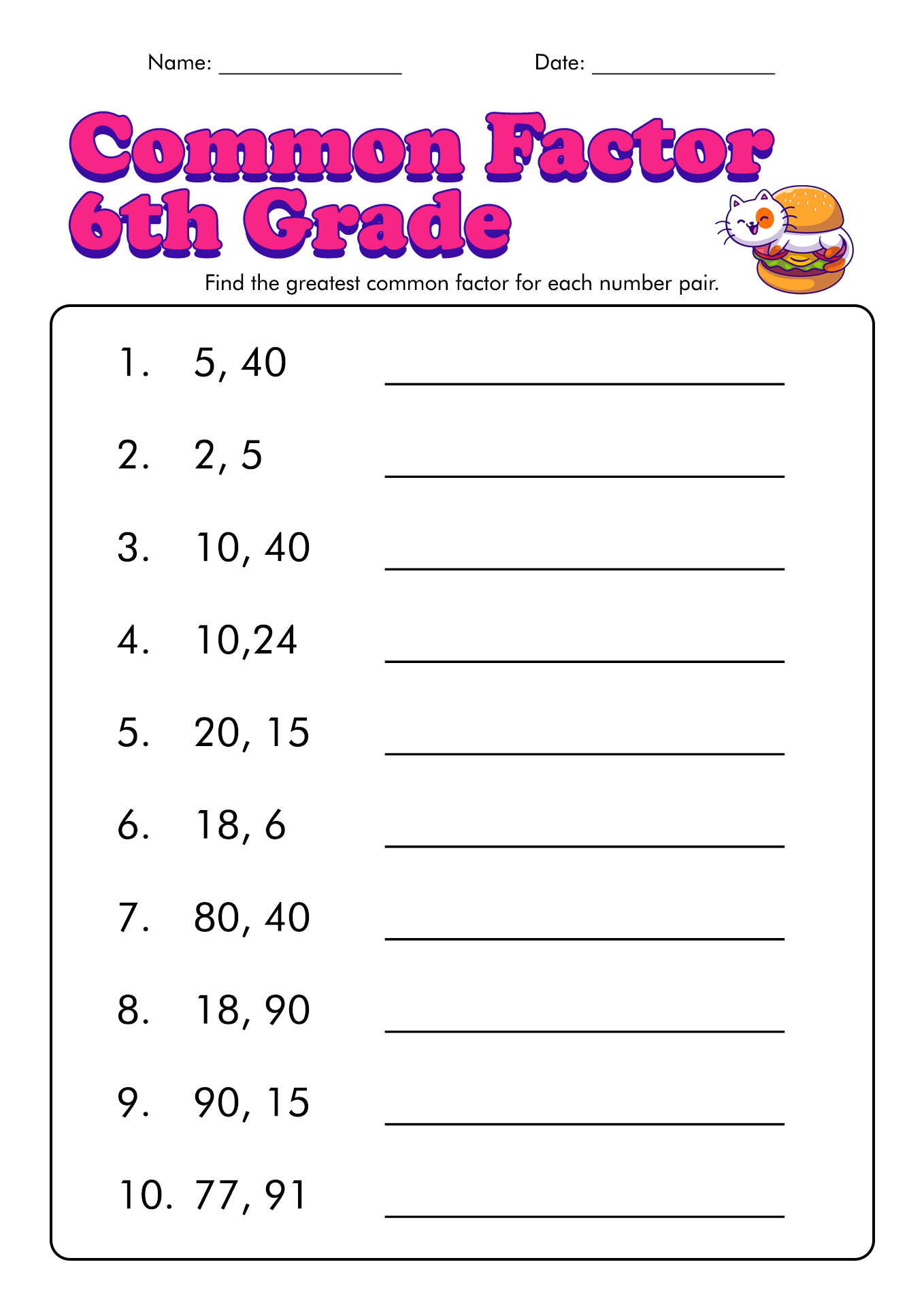 18 Factoring Using GCF Worksheet pdf Free PDF At Worksheeto