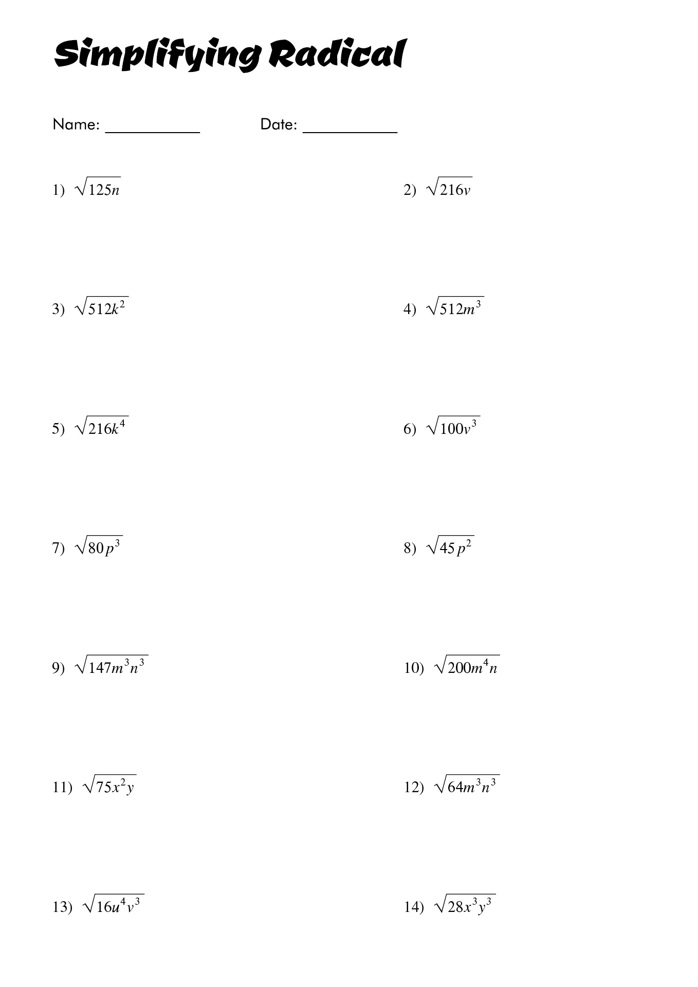 17 Simplifying Algebra Worksheets Free PDF At Worksheeto 17 Simplifying Algebra Worksheets Free PDF At Worksheeto