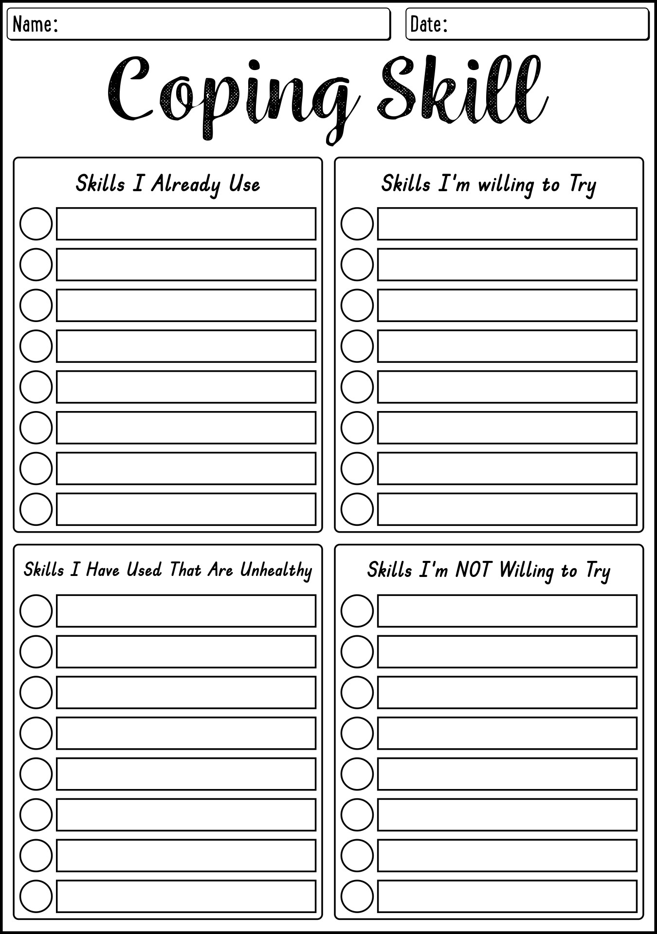 16 Coping Depression Worksheets Free PDF At Worksheeto