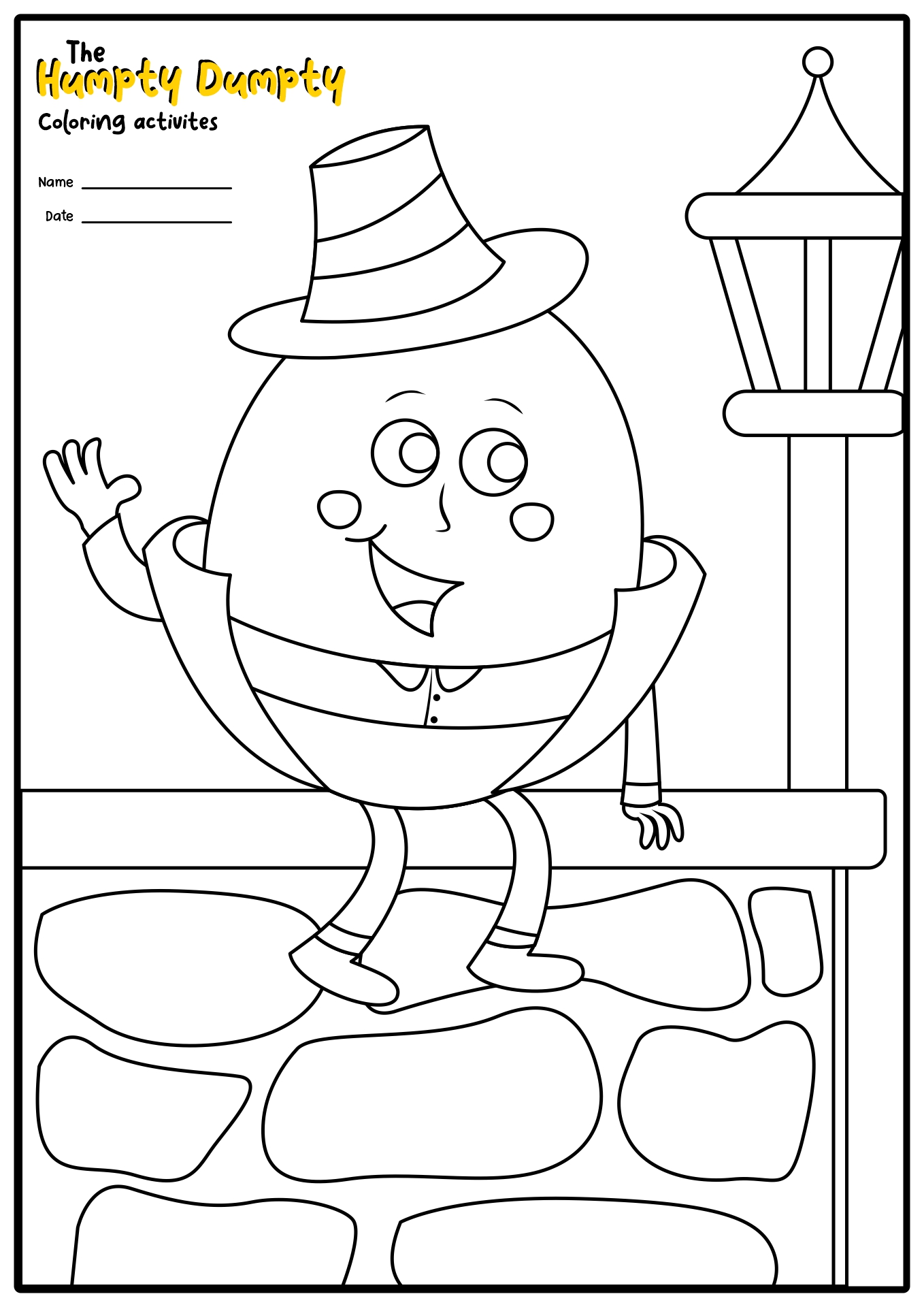 17 Worksheets Humpty Dumpty Preschool Crafts Worksheeto