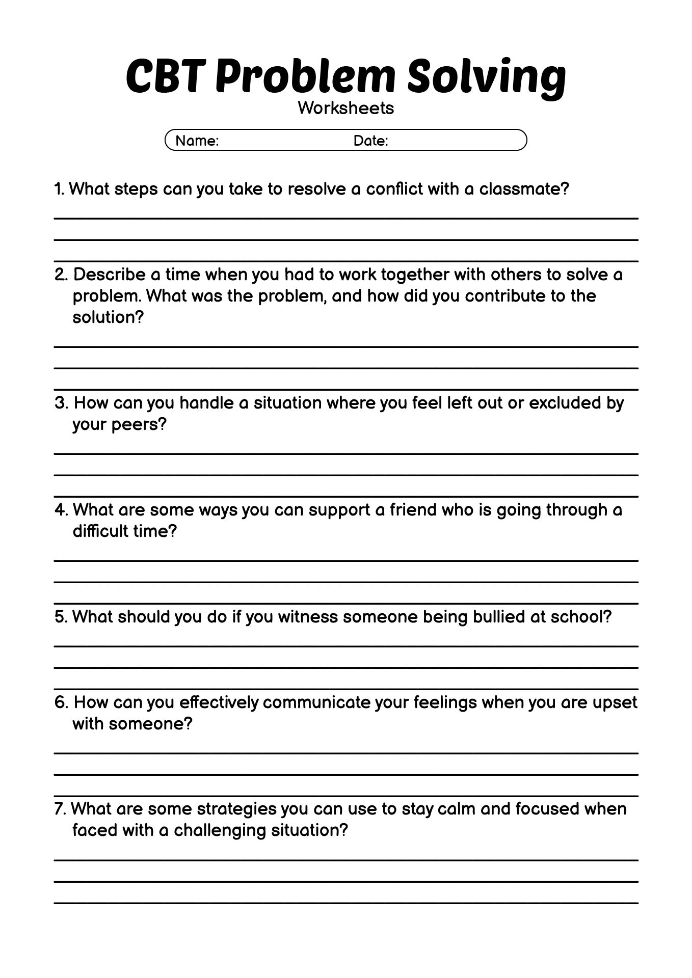 15 Adult Problem Solving Worksheets PDF Worksheeto