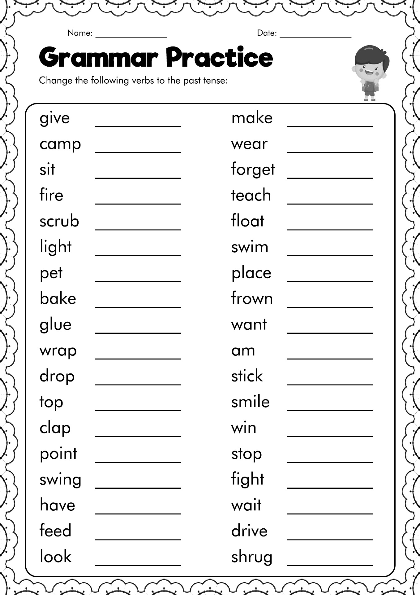 16 Past Tense Verbs Worksheets 2nd Grade Worksheeto