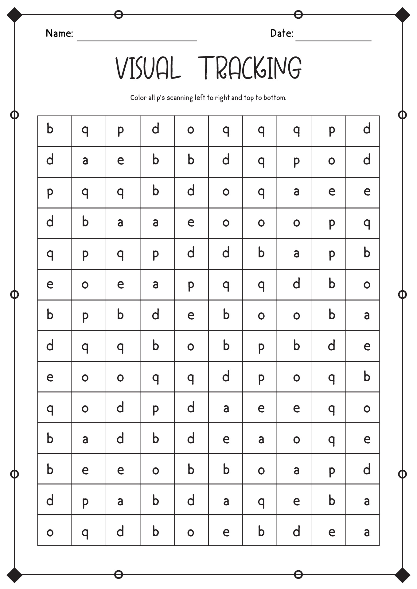 10 Visual Scanning Worksheets Printable Worksheeto