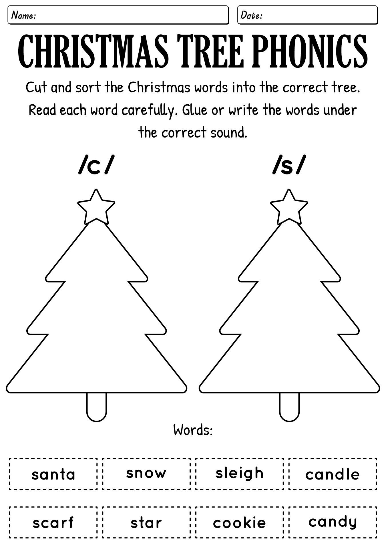 13 Christmas Phonics Worksheets - Free PDF at worksheeto.com