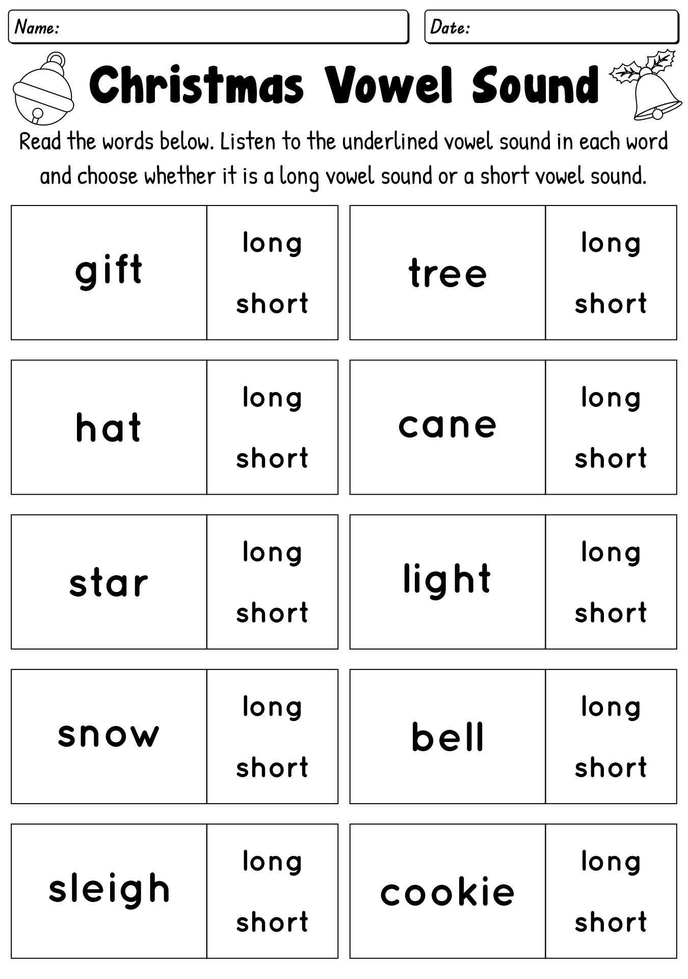 13 Christmas Phonics Worksheets - Free PDF at worksheeto.com