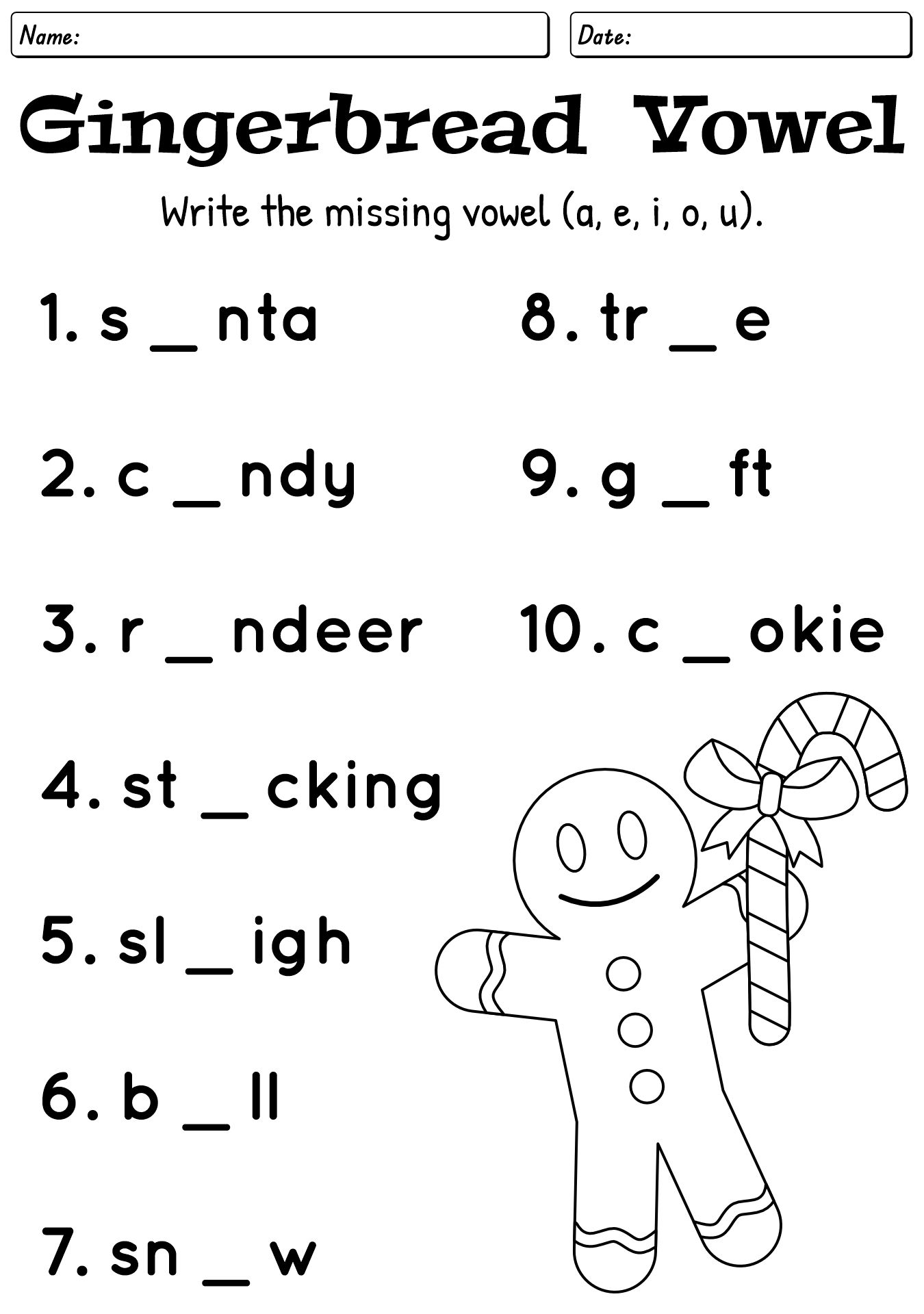 13 Christmas Phonics Worksheets - Free PDF at worksheeto.com