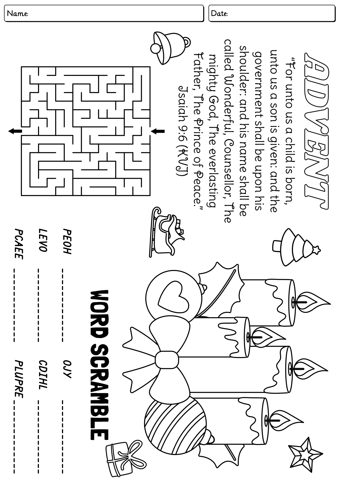 13 Advent Activity Worksheets - Free PDF at worksheeto.com