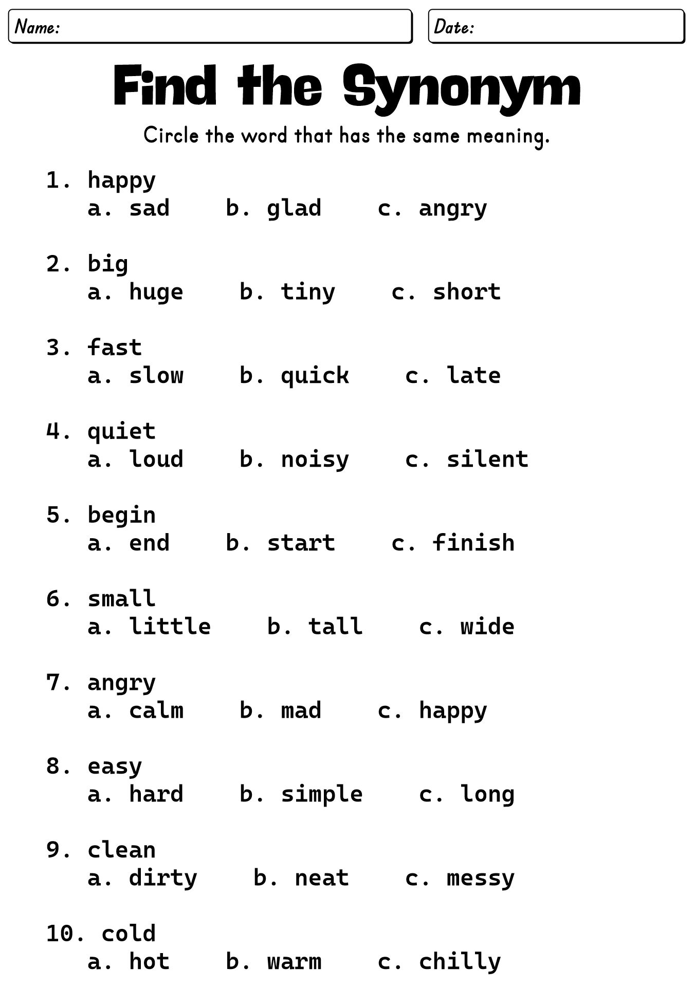 15 English Worksheets 3rd Grade - Free PDF at worksheeto.com