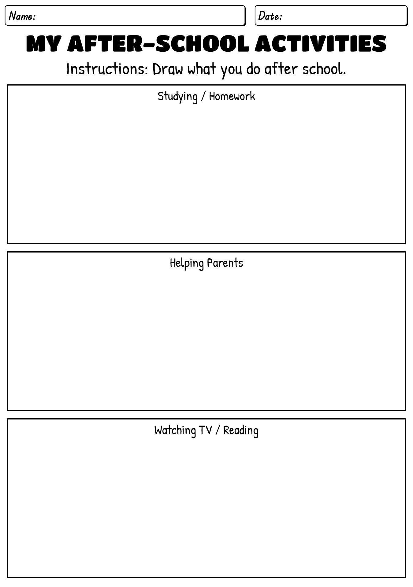 12 Printable Drawing Worksheets - Free PDF at worksheeto.com