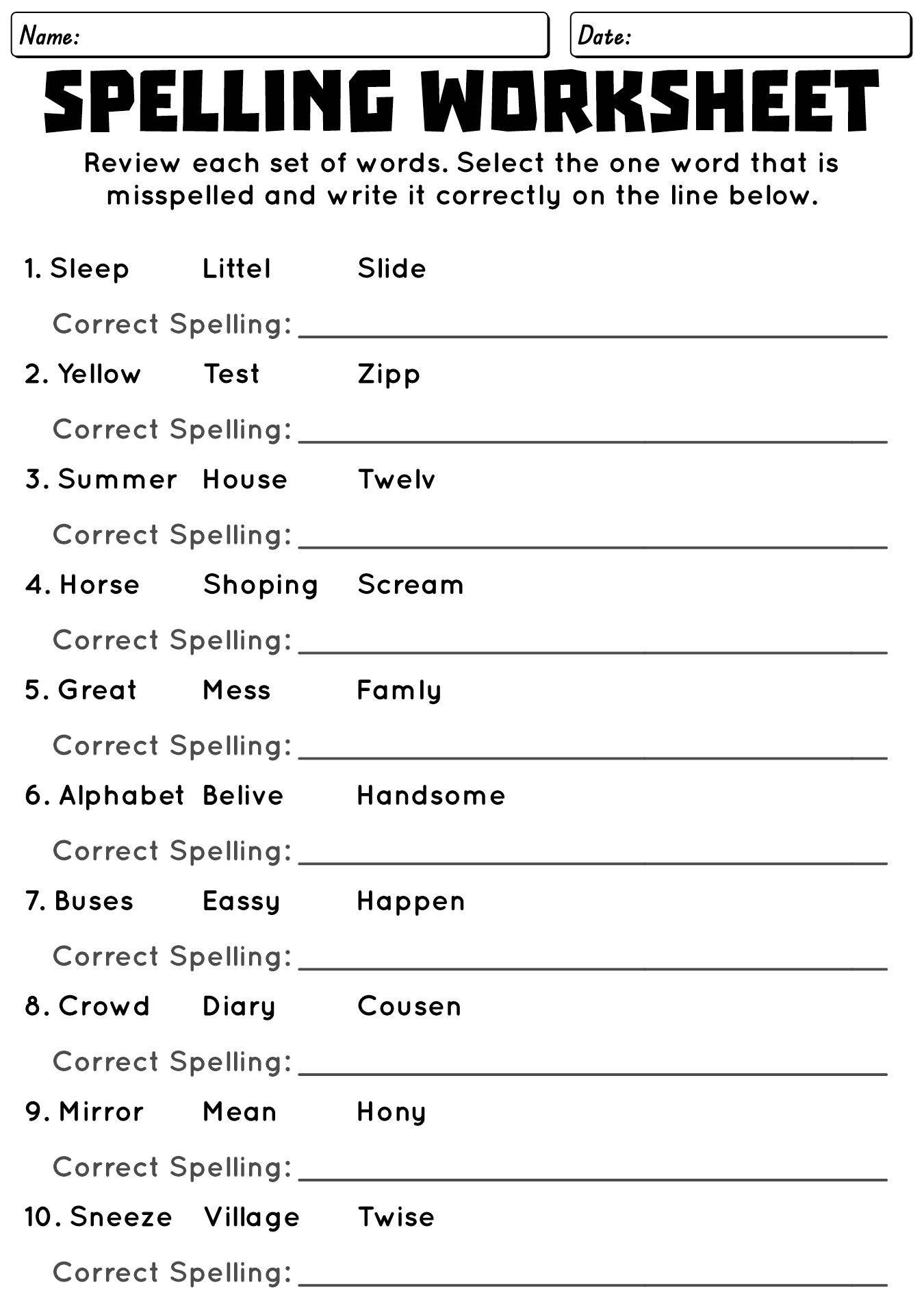 15 English Worksheets 3rd Grade - Free PDF at worksheeto.com