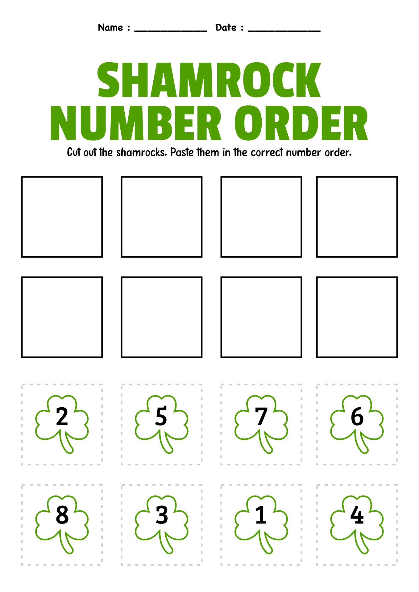 14 St. Patrick's Preschool Pattern Worksheets - Free PDF at worksheeto.com