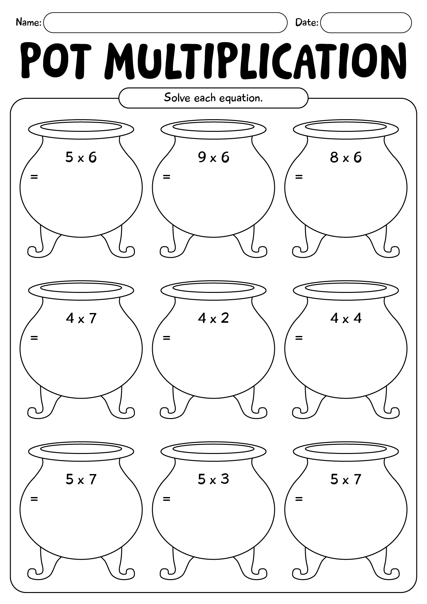 13 St. Patrick's Day Math Multiplication Worksheet - Free PDF at ...