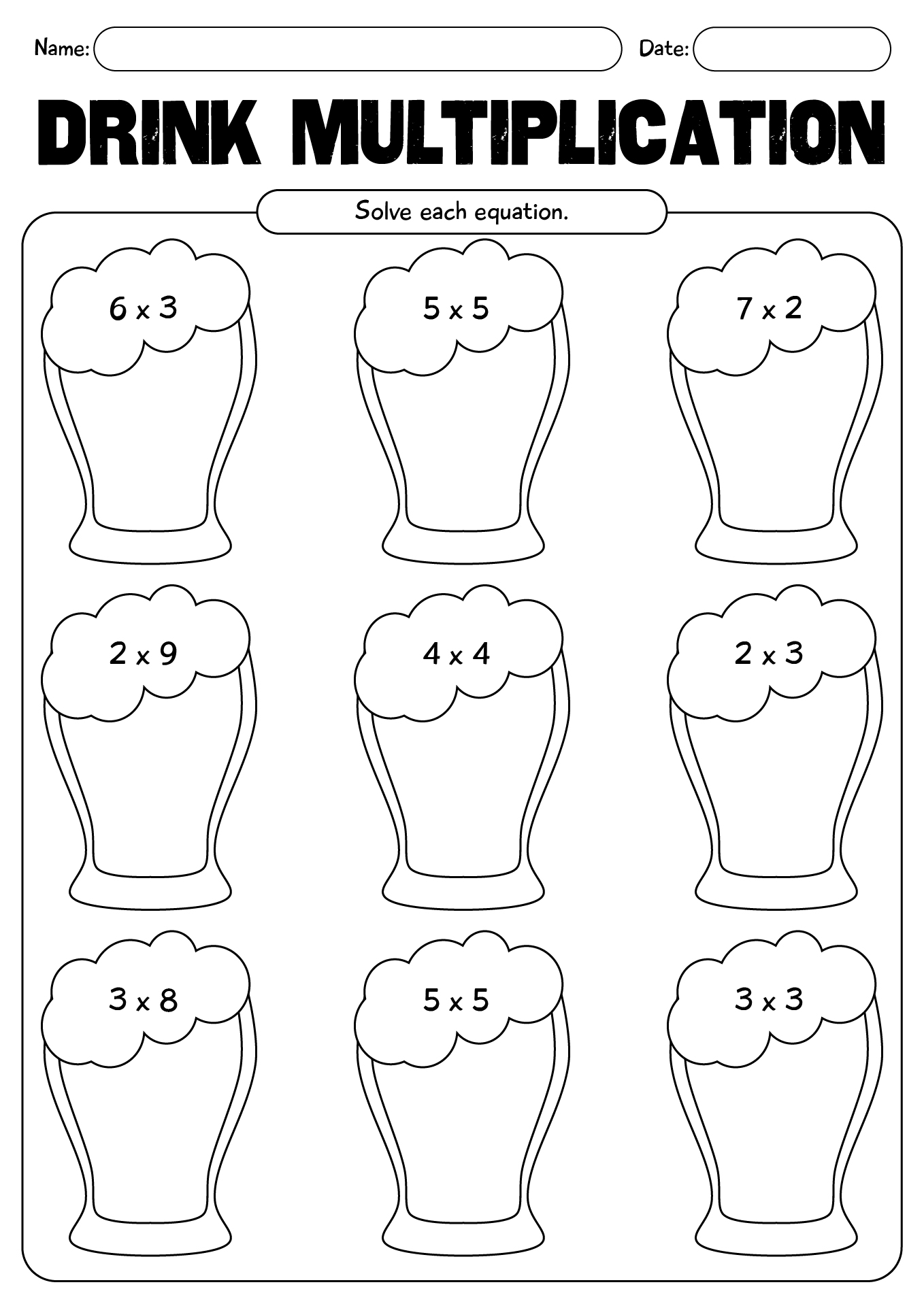 13 St. Patrick's Day Math Multiplication Worksheet - Free PDF at ...