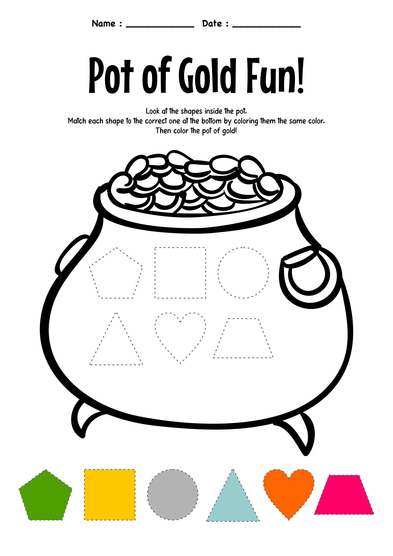 14 St. Patrick's Preschool Pattern Worksheets - Free PDF at worksheeto.com