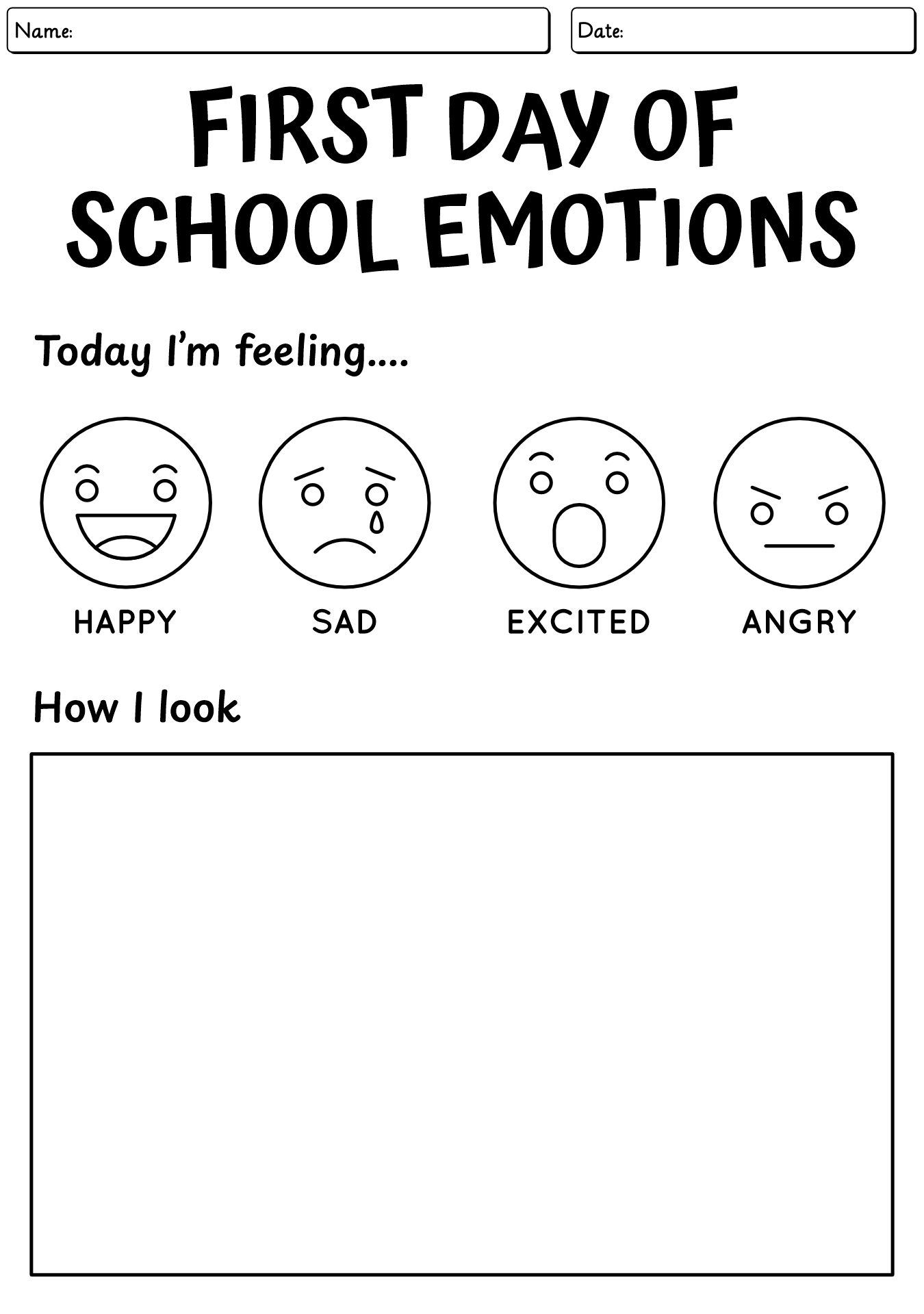 11 First Day Of School Kindergarten Worksheets - Free PDF at worksheeto.com