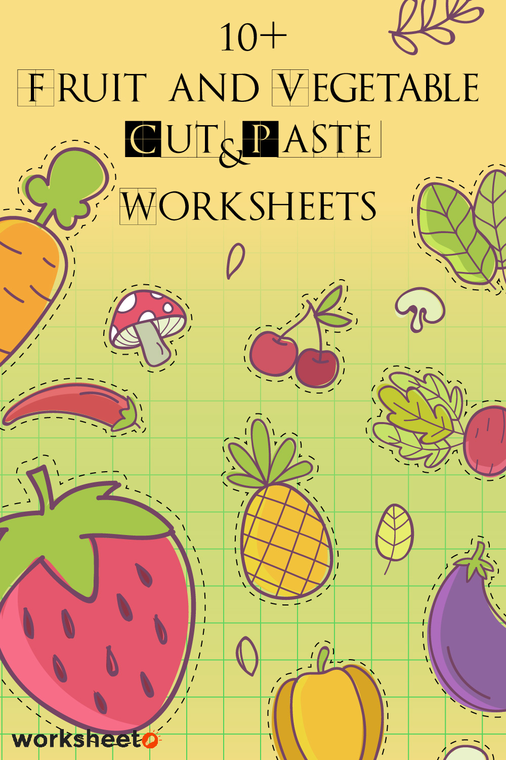 17 Fruit And Vegetable Cut And Paste Worksheets Free PDF At